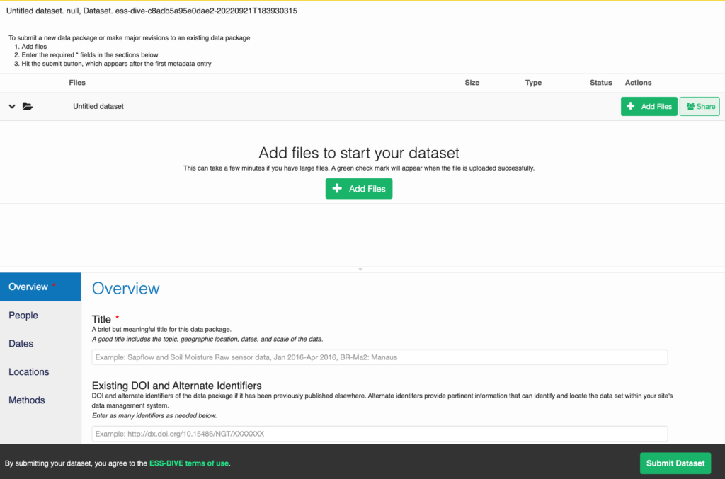 DATA SUBMISSION GUIDELINES